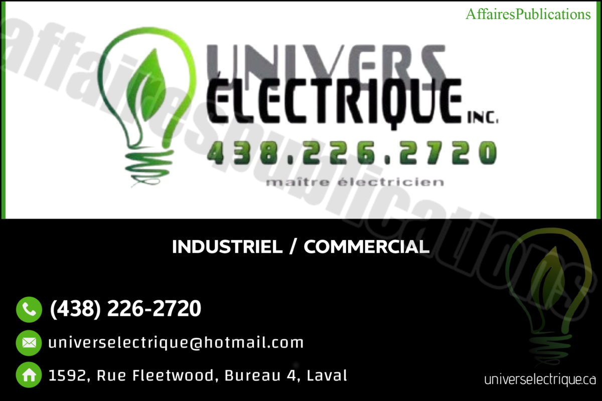 UNIVERS ÉLECTRIQUE INC - Affaires Publications
