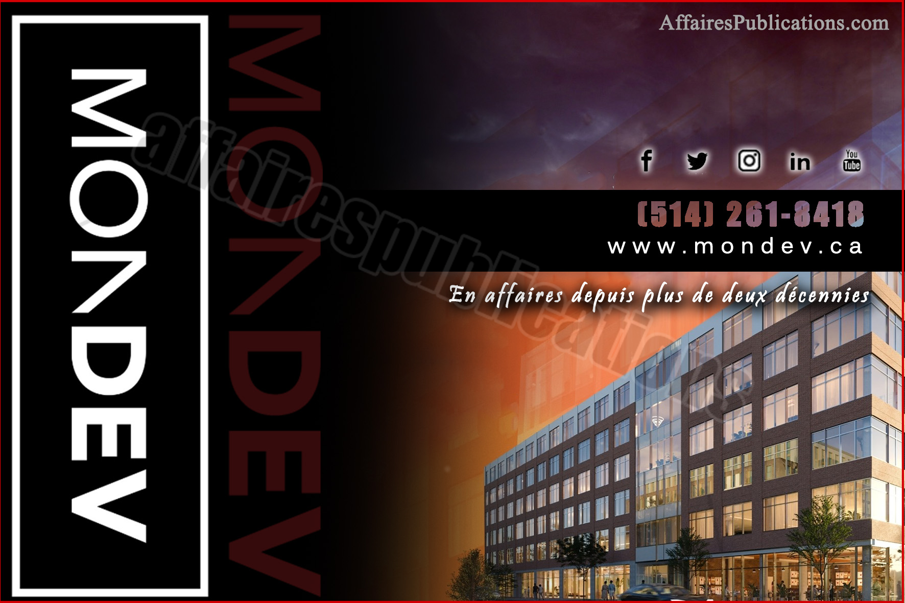 MONDEV CONSTRUCTION 9346-2000 QUÉBEC INC - Affaires Publications