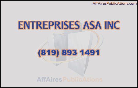 ENTREPRISES ASA INC - Affaires Publications
