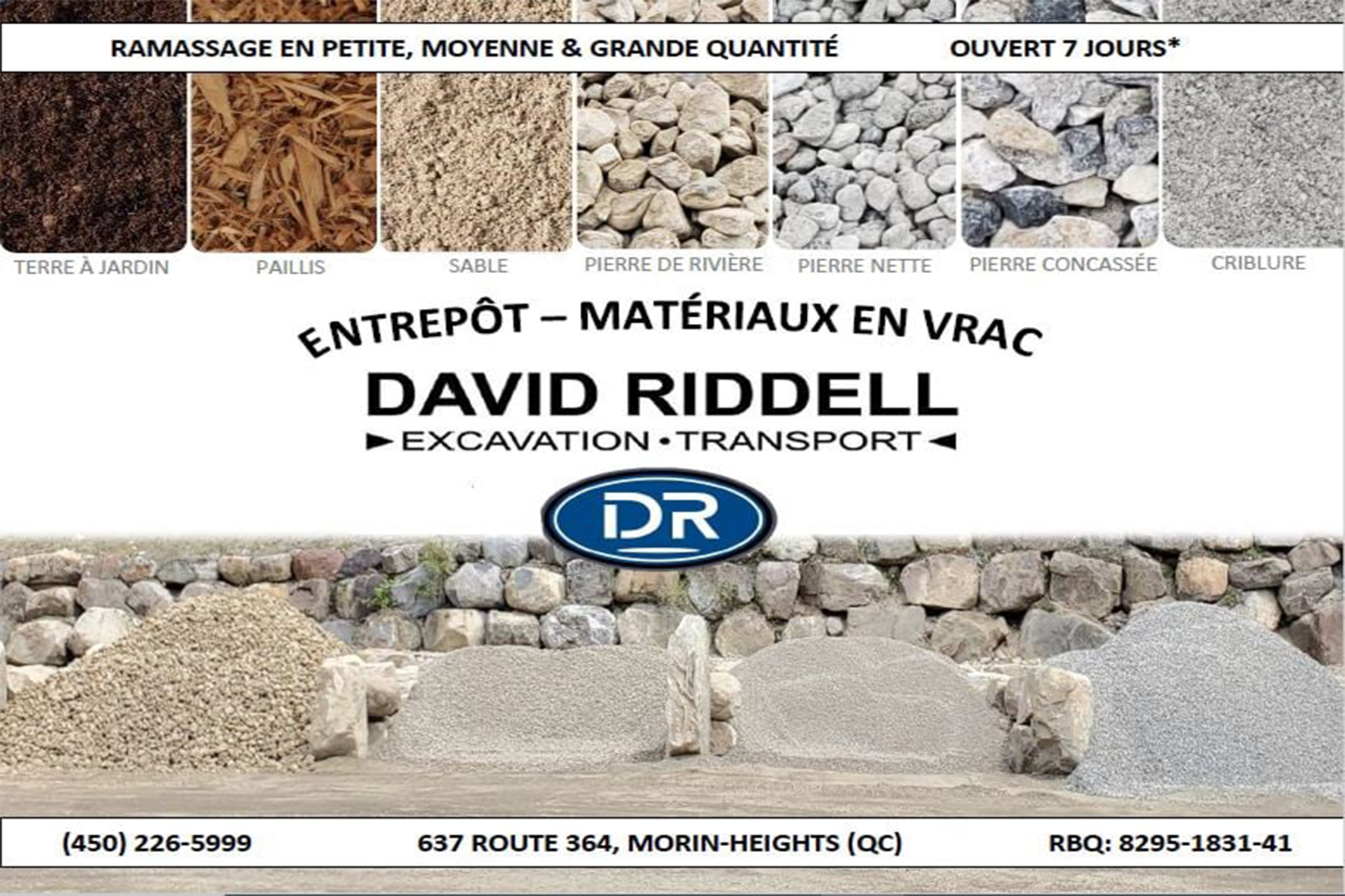 DAVID RIDDELL EXCAVATION / TRANSPORT 9129-6558 QUÉBEC INC - Affaires ...