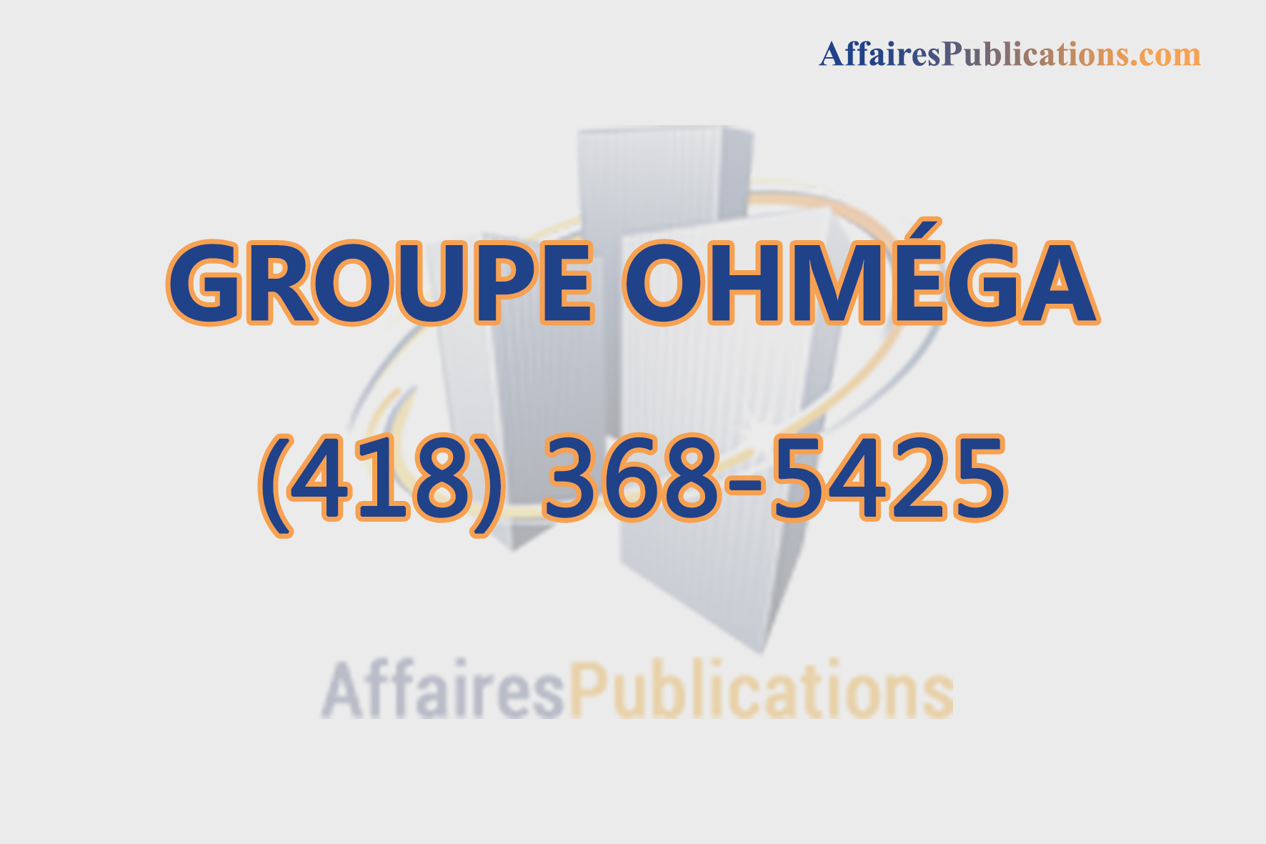 GROUPE OHMÉGA - Affaires Publications