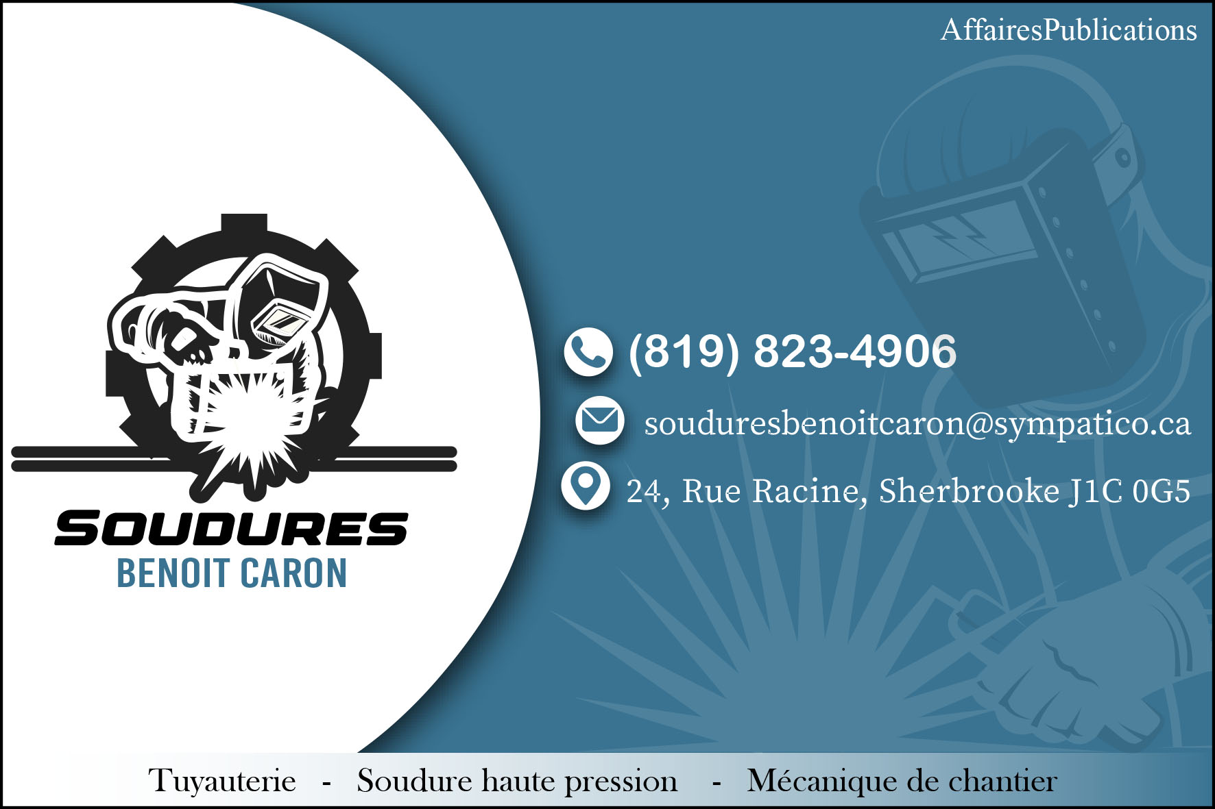 SOUDURES BENOIT CARON - Affaires Publications