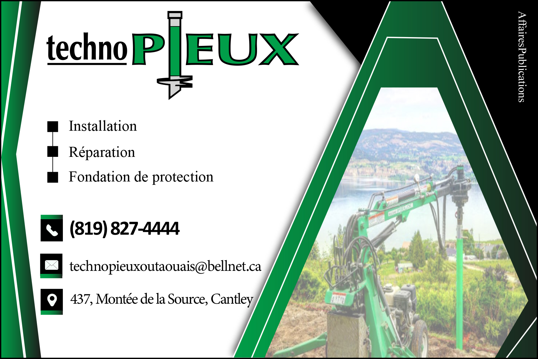 TECHNO PIEUX OUTAOUAIS - Affaires Publications