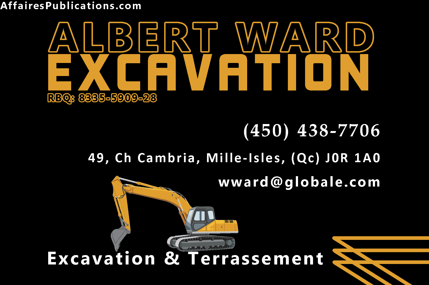 ALBERT WARD EXCAVATION - Affaires Publications