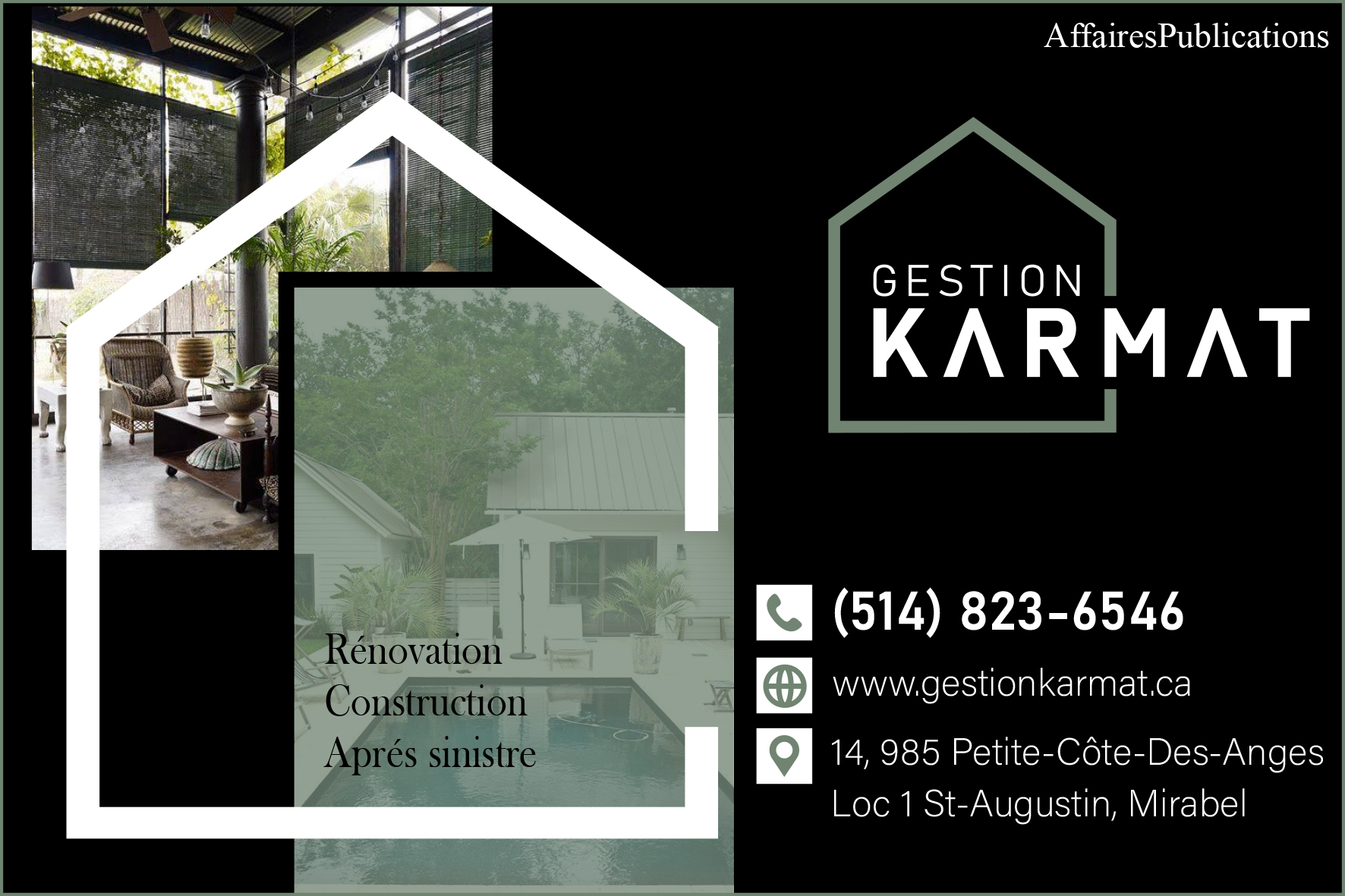 GESTION KARMAT INC - Affaires Publications