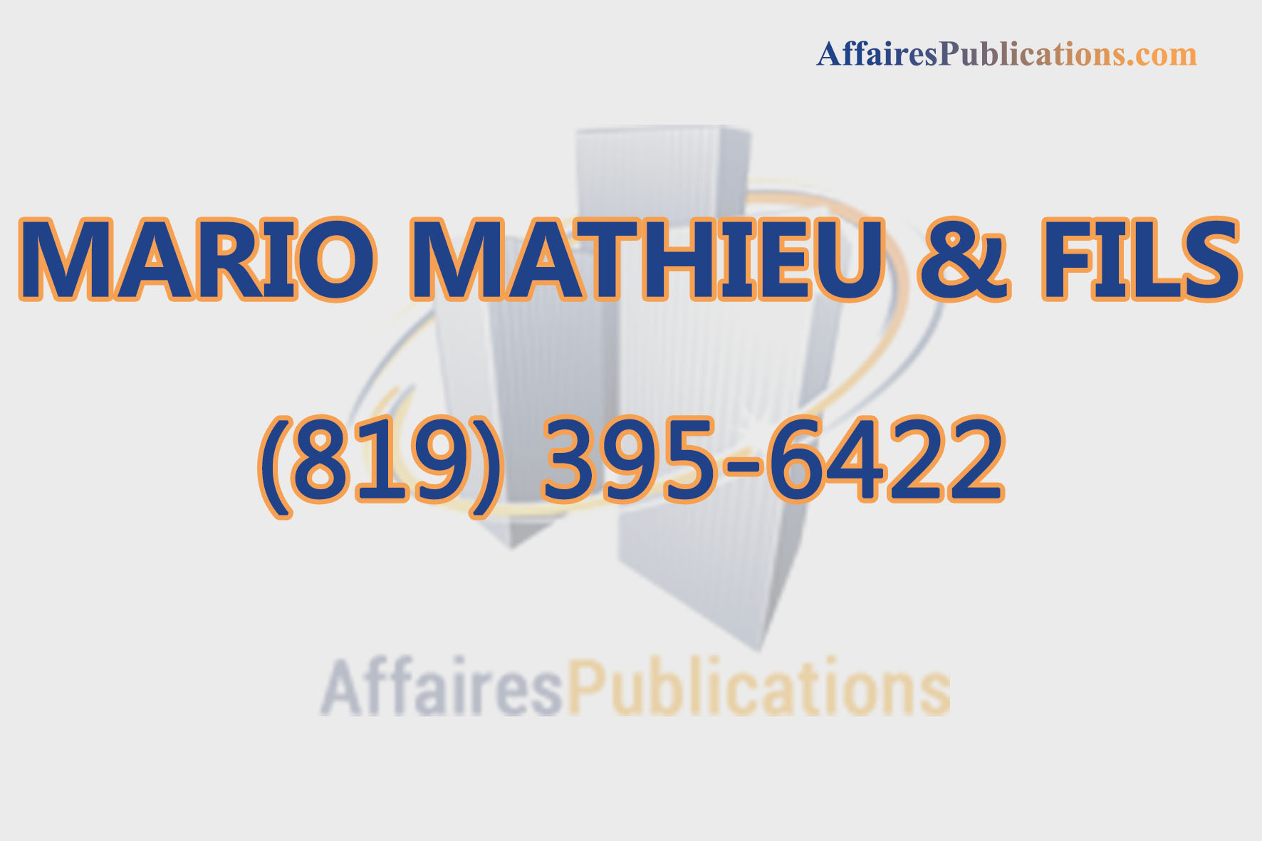 MARIO MATHIEU & FILS - Affaires Publications