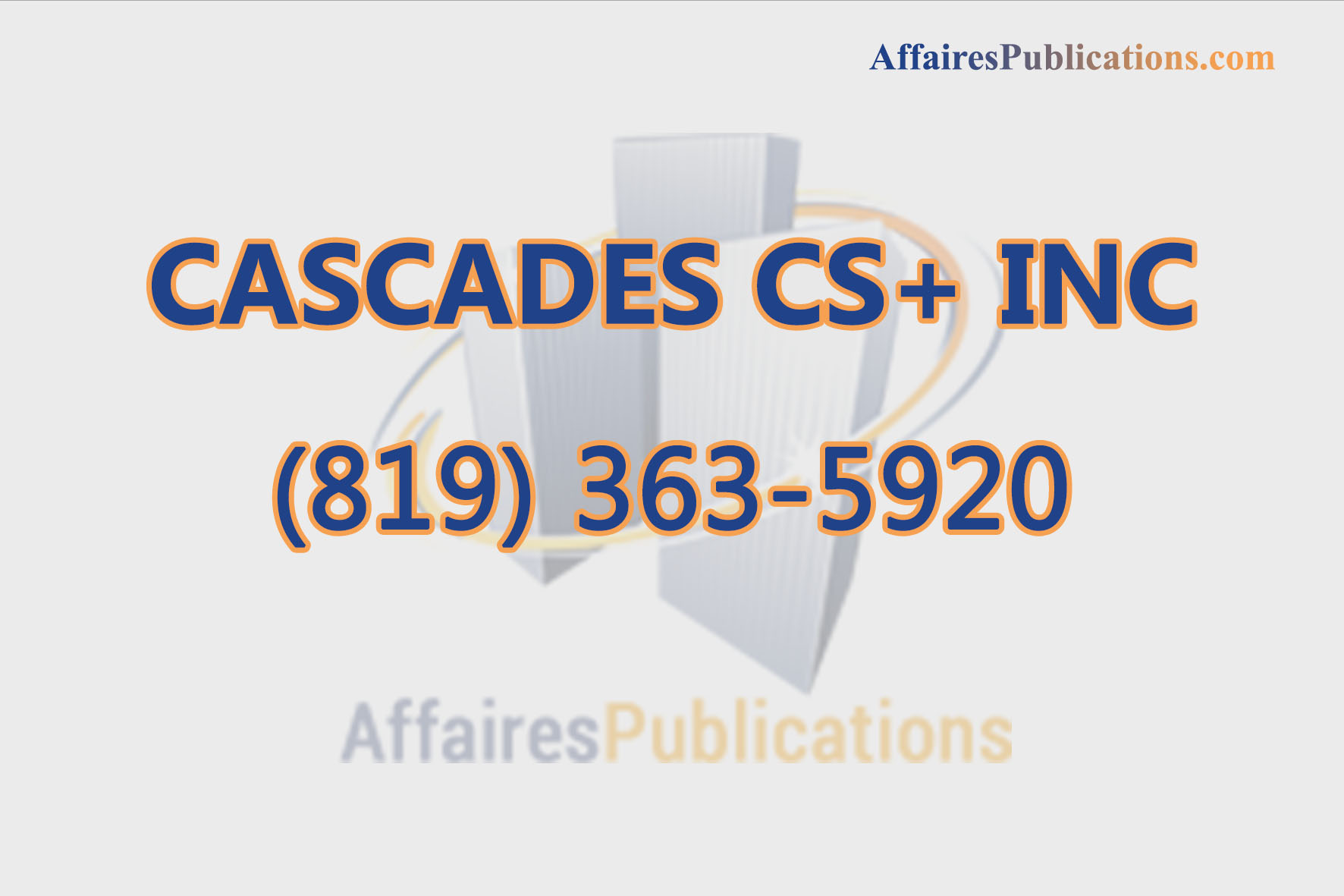 CASCADES CS+ INC - Affaires Publications