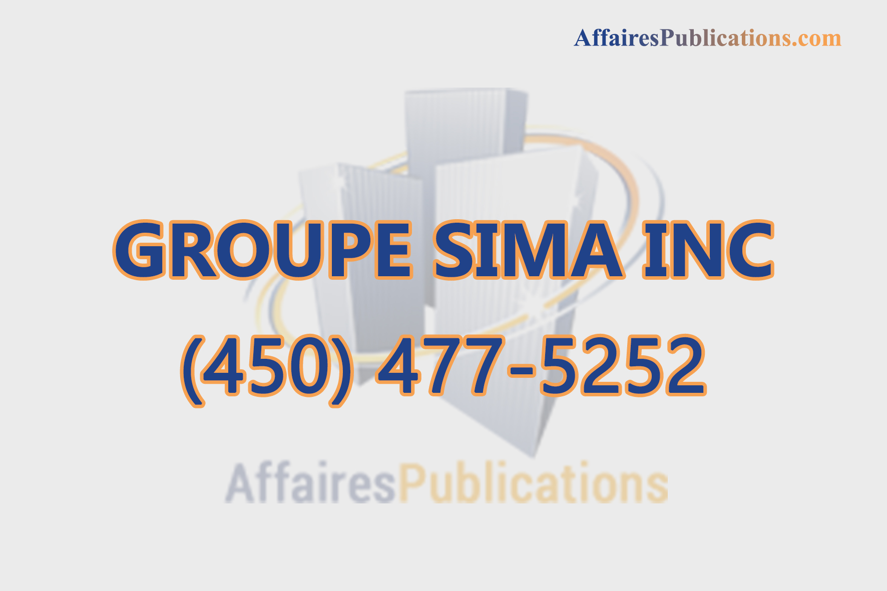 GROUPE SIMA INC - Affaires Publications