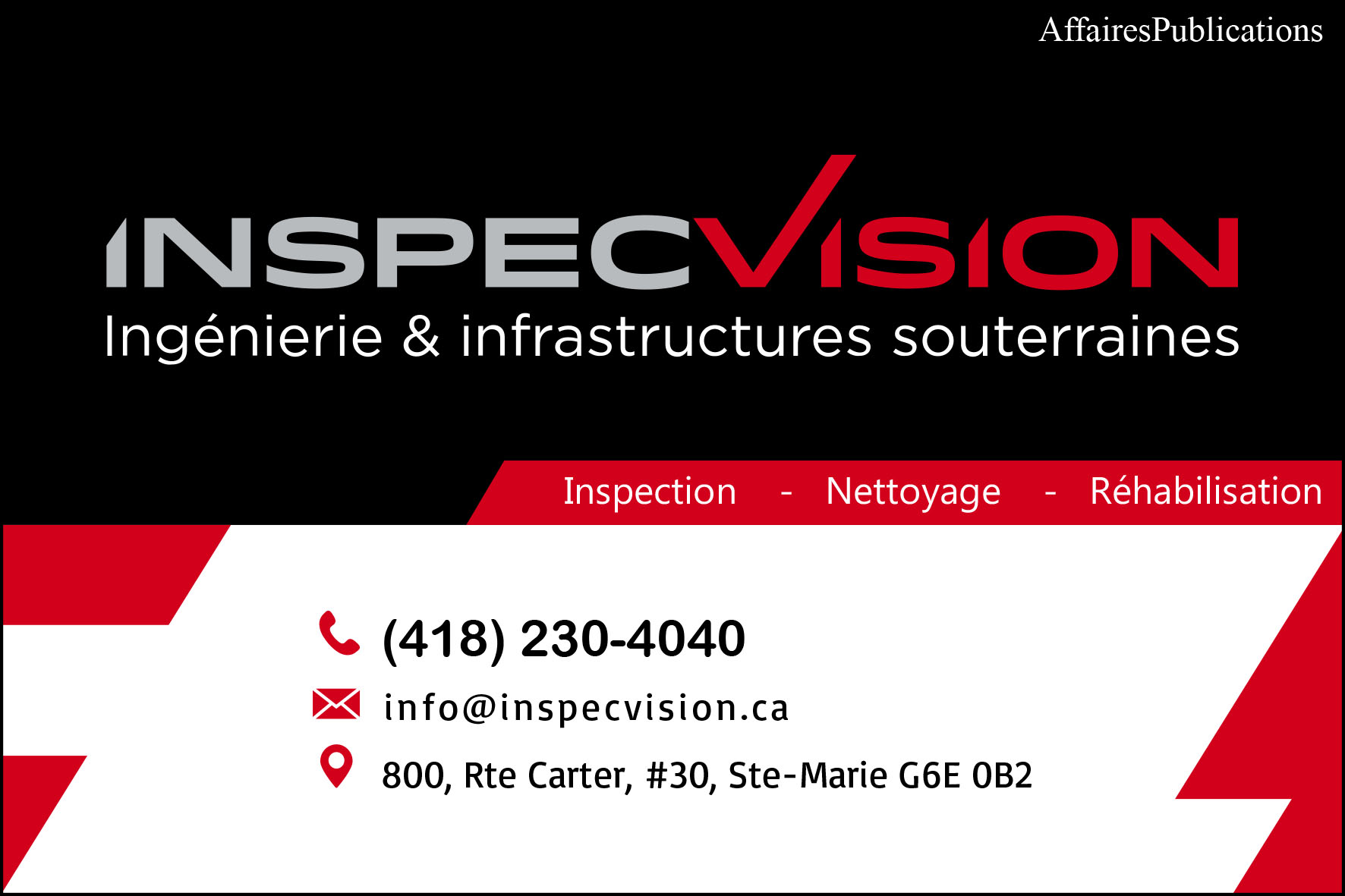INSPECVISION 3D INC - Affaires Publications