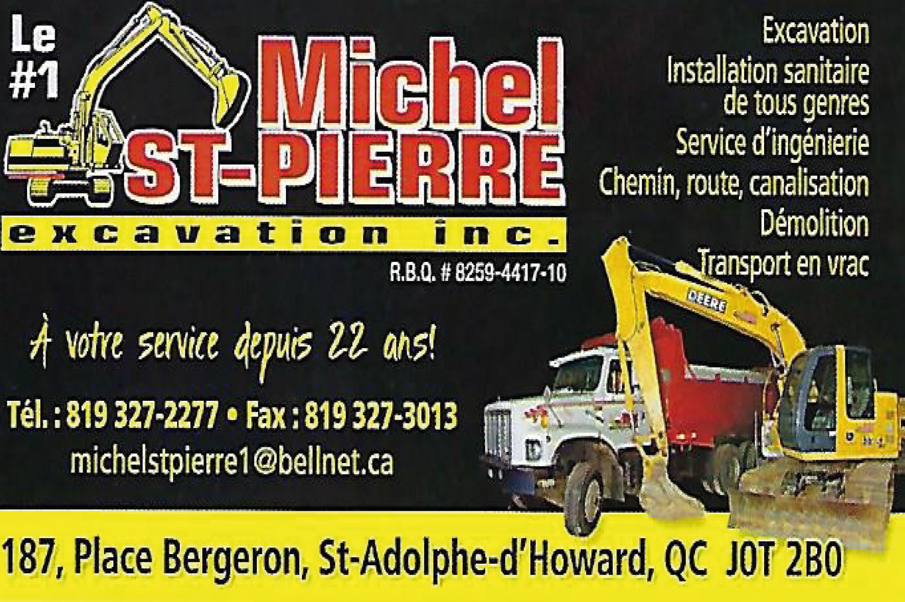 MICHEL ST-PIERRE EXCAVATION INC - Affaires Publications