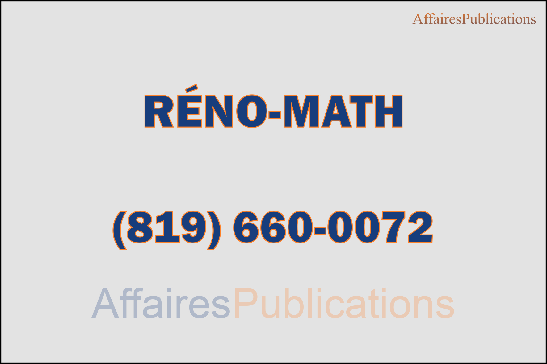 RÉNO-MATH - Affaires Publications