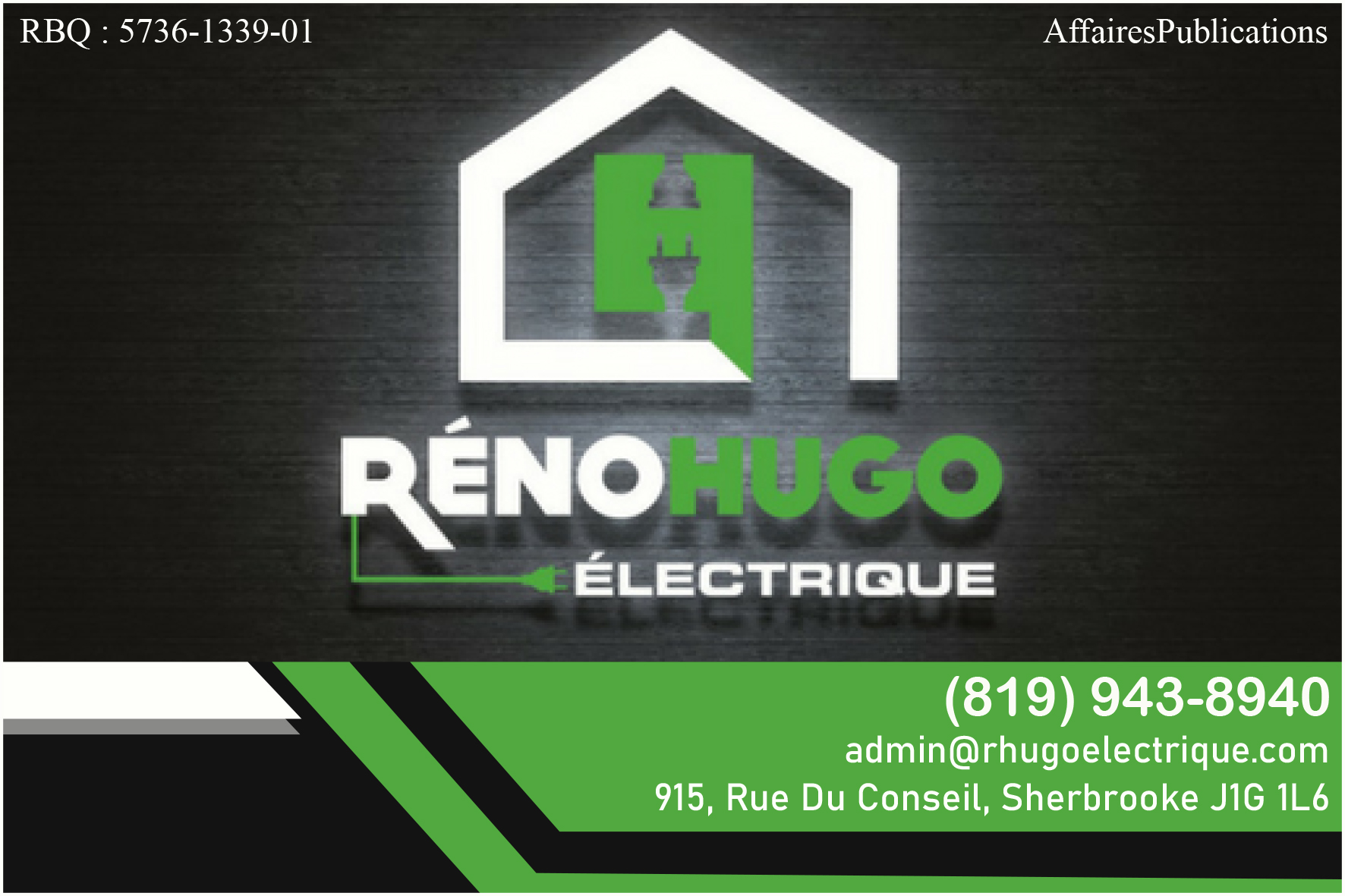 RÉNO HUGO ÉLECTRIQUE INC - Affaires Publications
