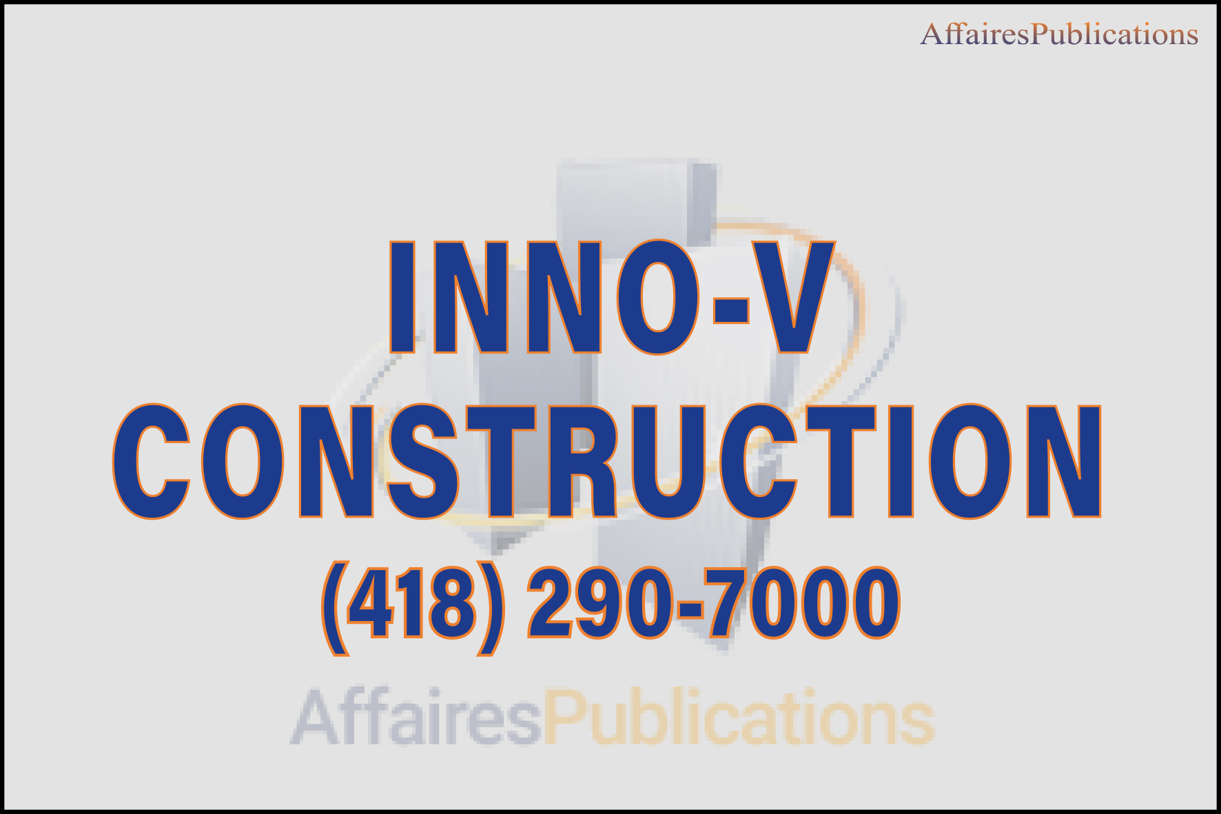 INNO-V CONSTRUCTION - Affaires Publications