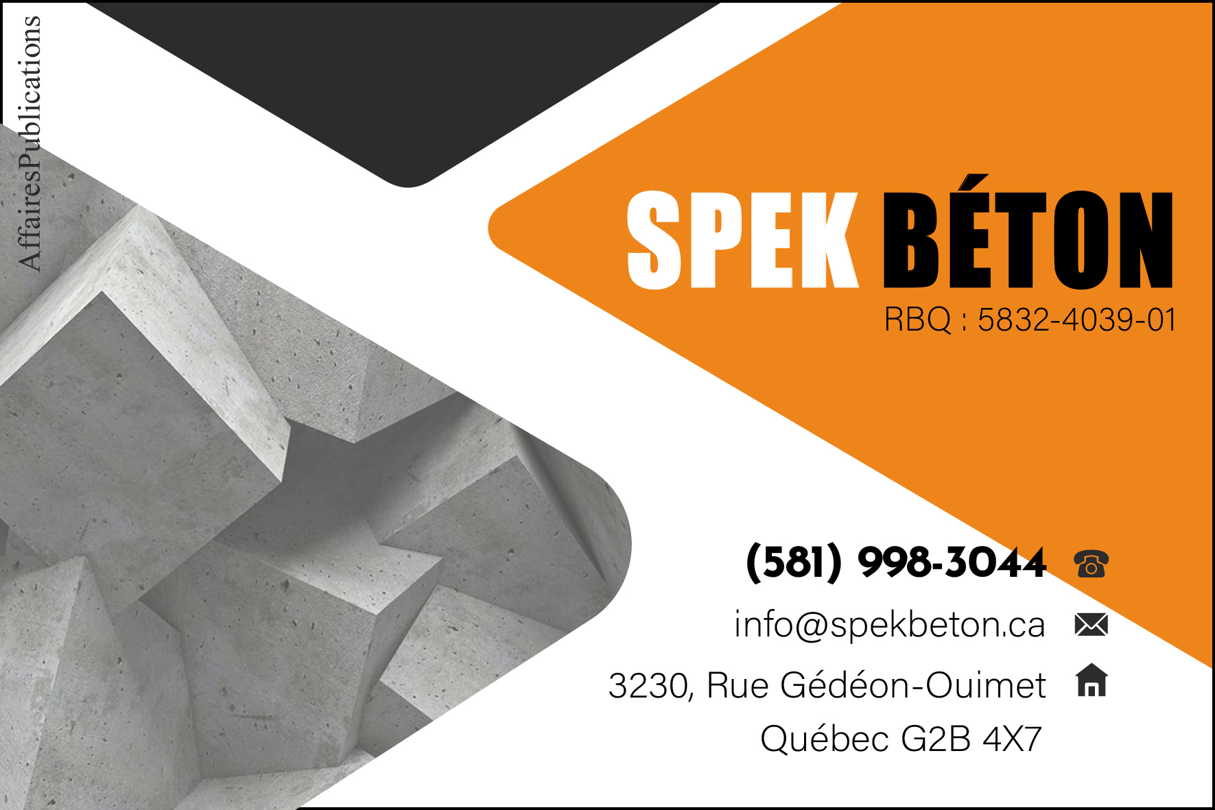 SPEK BÉTON - Affaires Publications