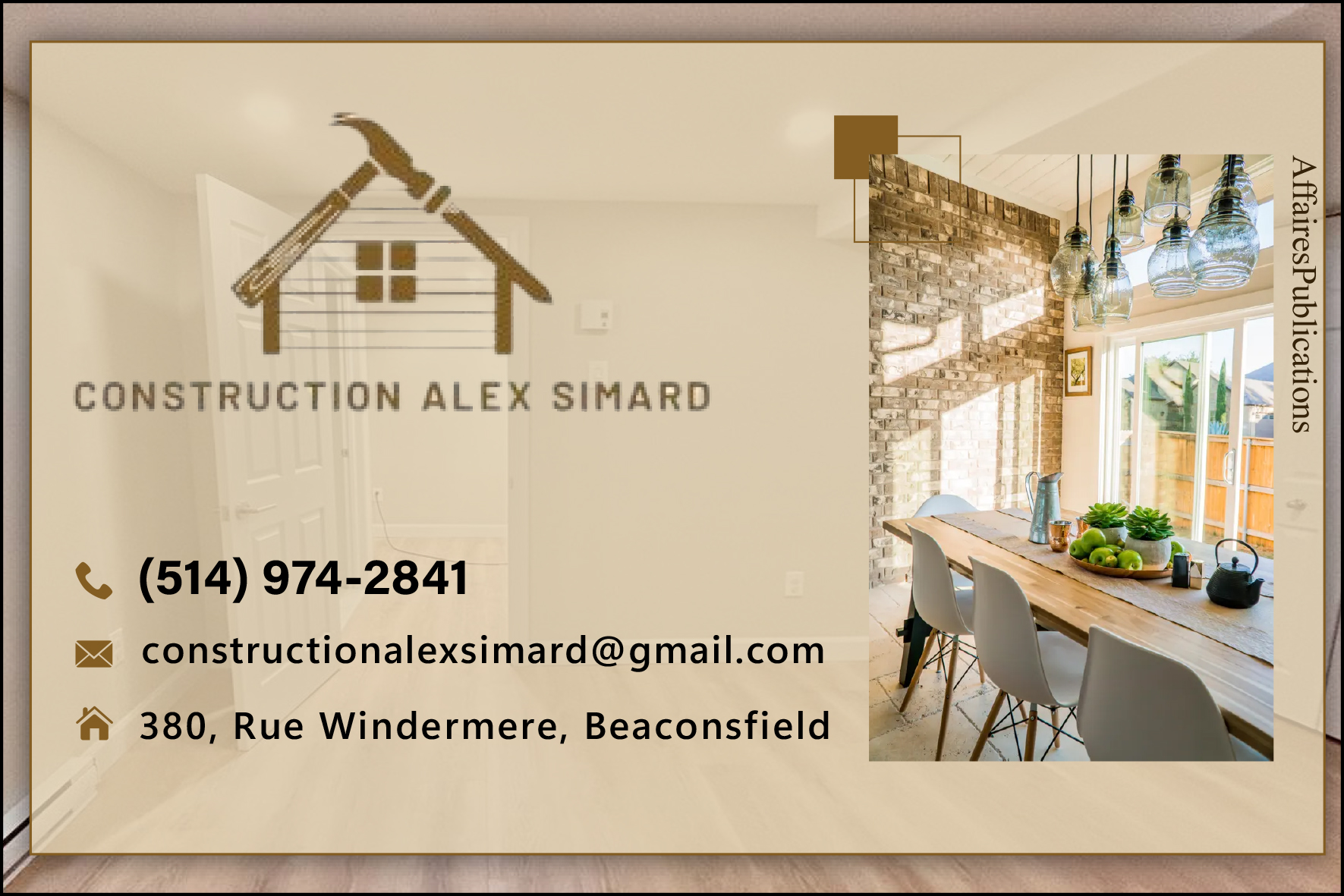 CONSTRUCTION ALEX SIMARD INC - Affaires Publications