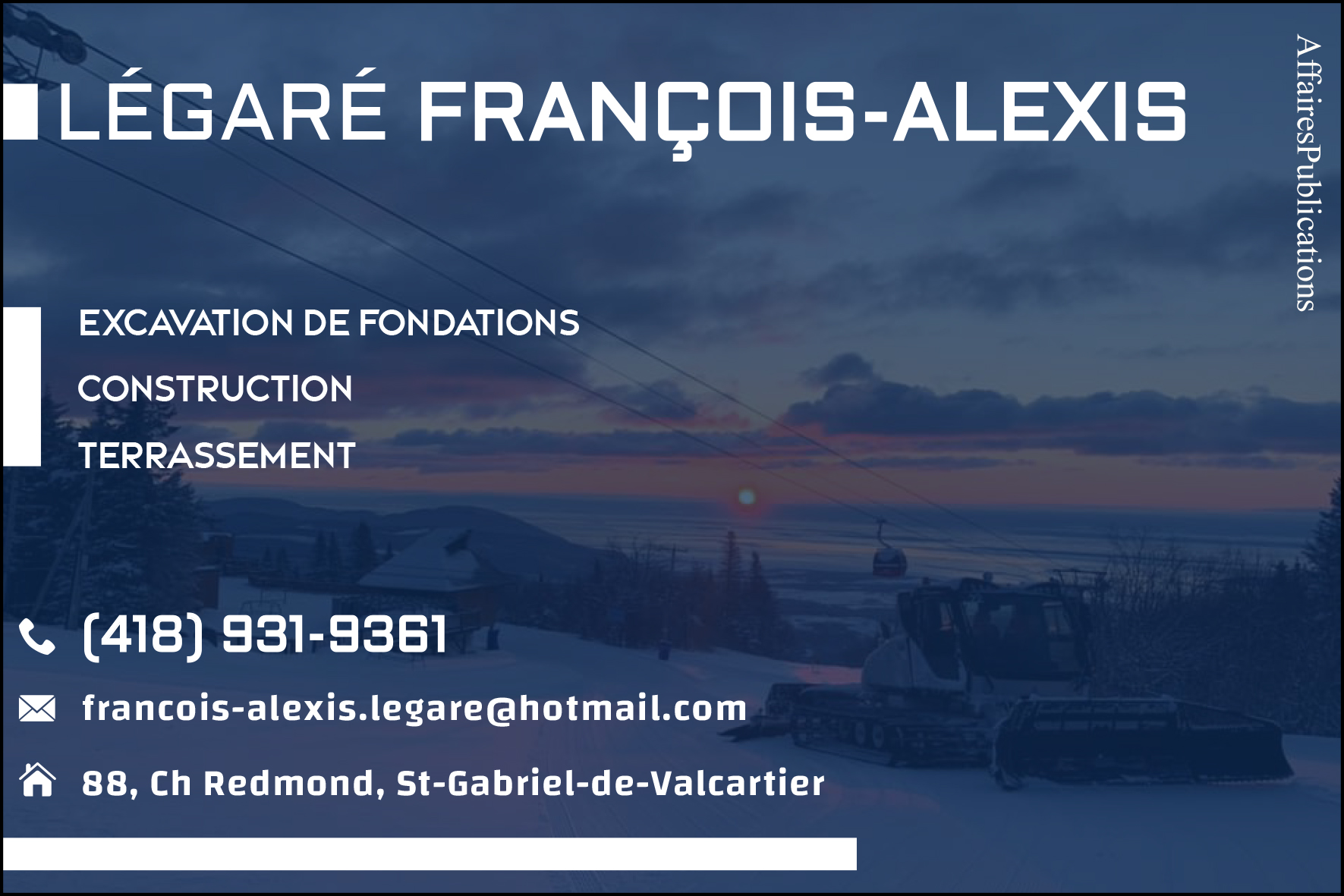 LÉGARÉ FRANÇOIS-ALEXIS - Affaires Publications