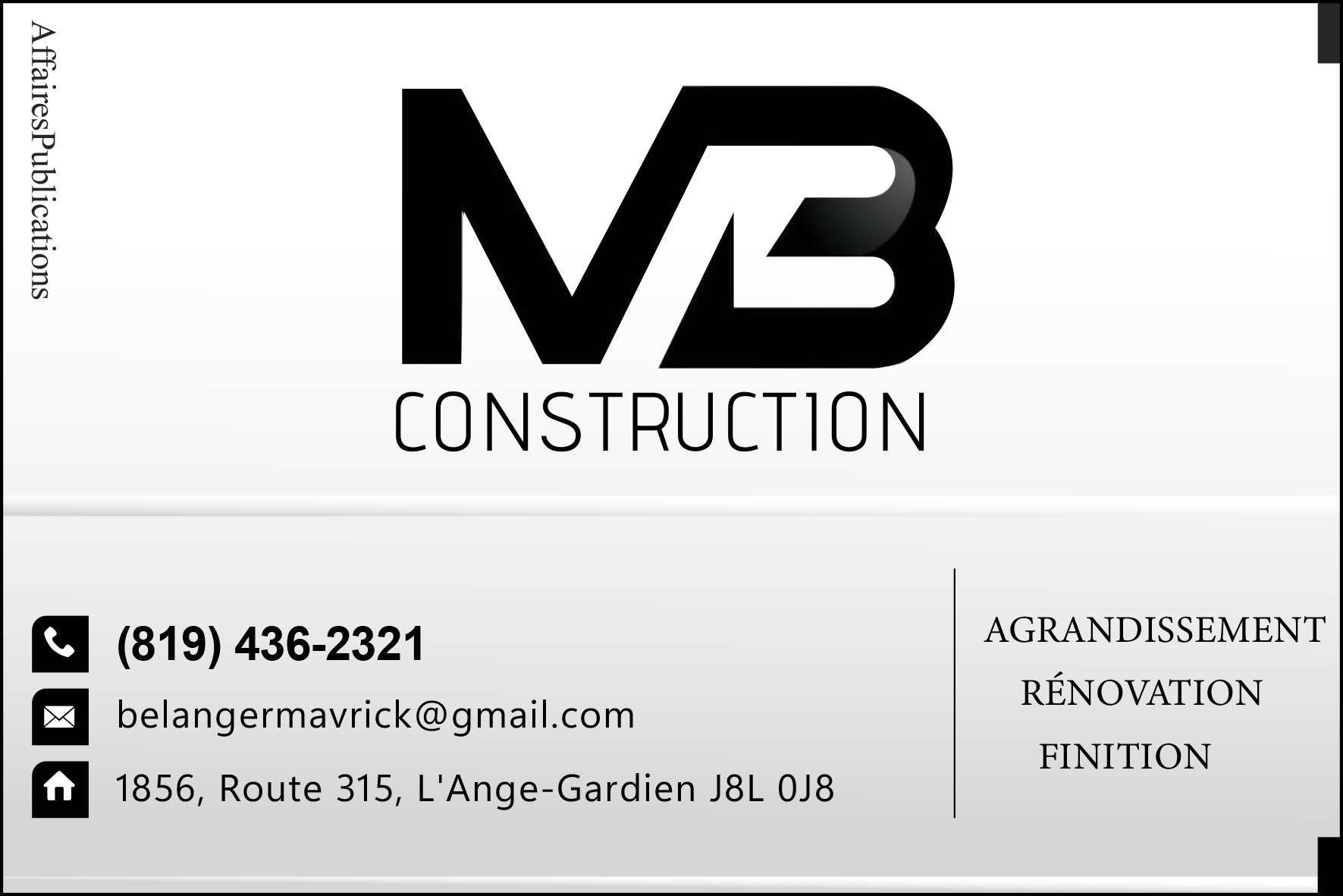 MB CONSTRUCTION - Affaires Publications