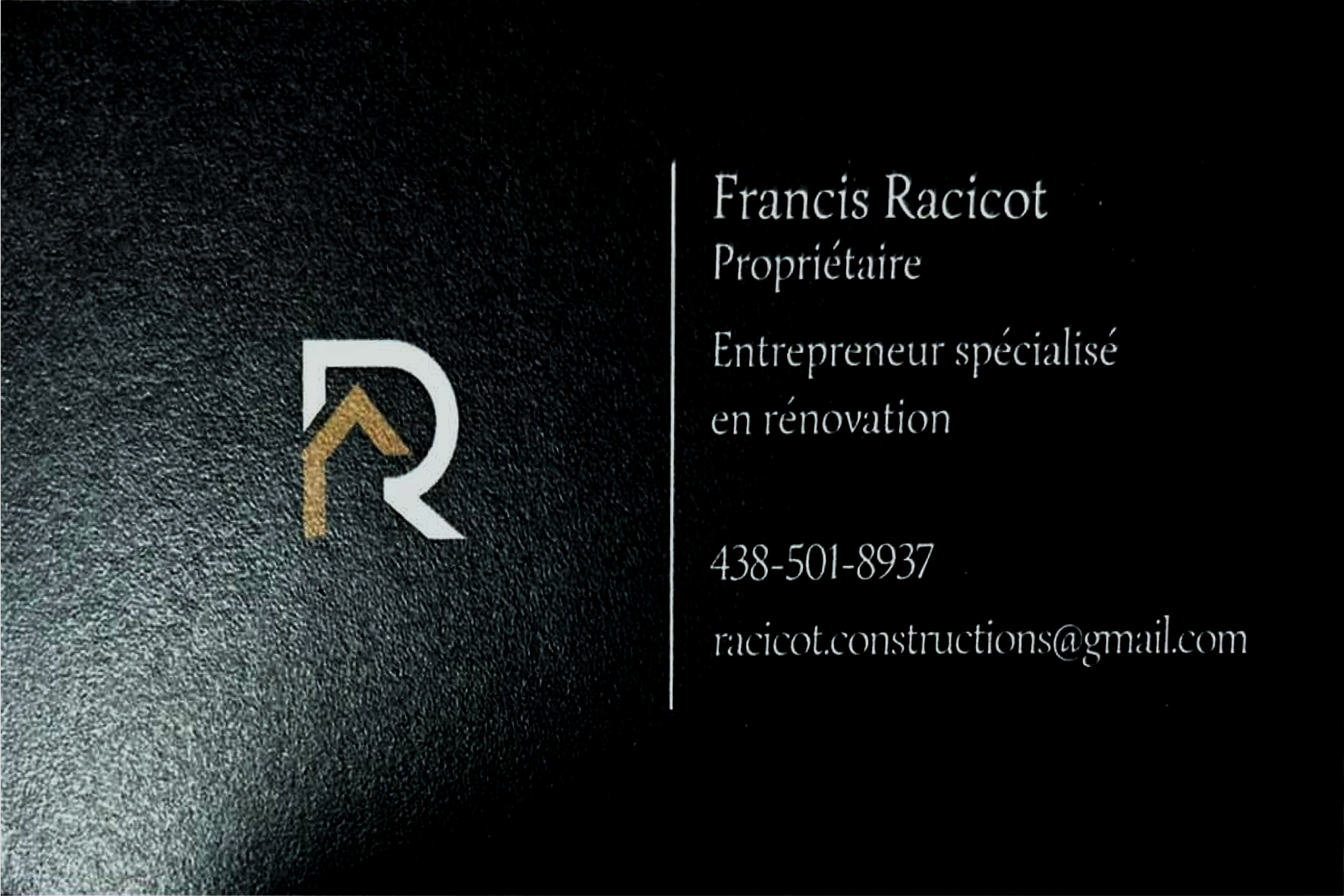 RACICOT CONSTRUCTION INC - Affaires Publications